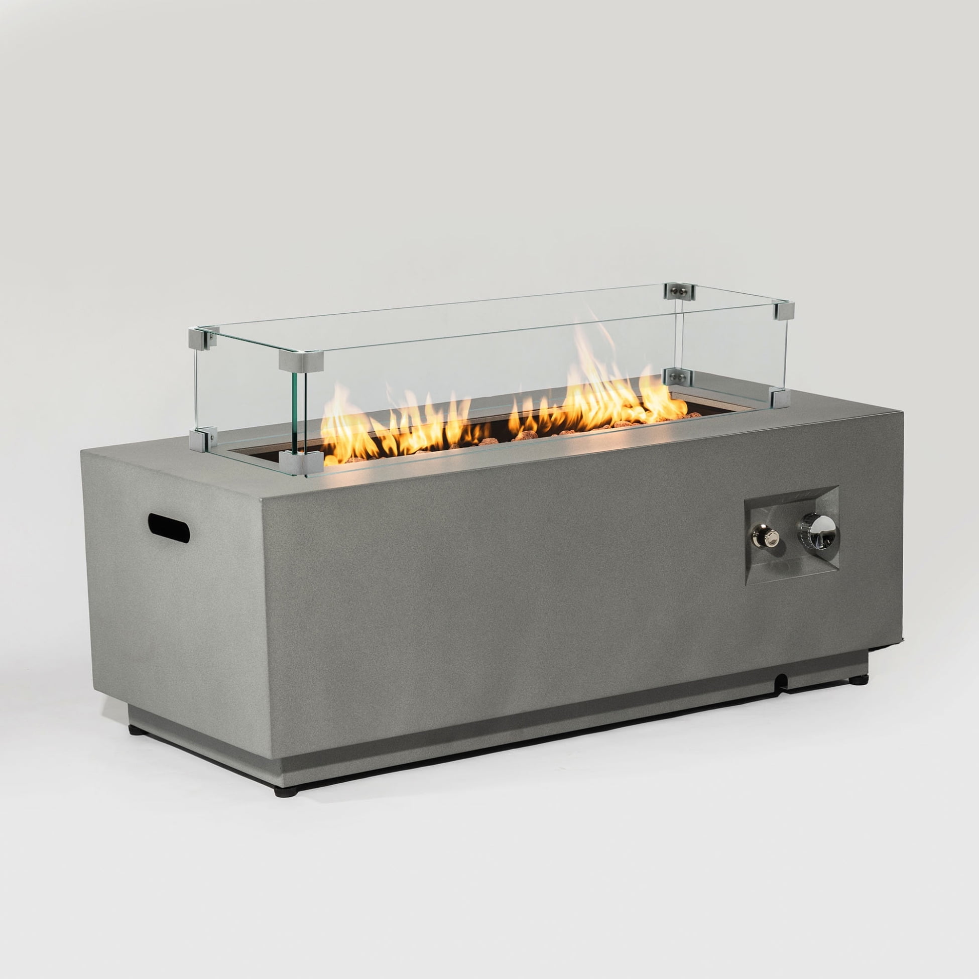 Propane Fire Pit Table with Hidden Tank Storage - 50,000 BTU Outdoor ...