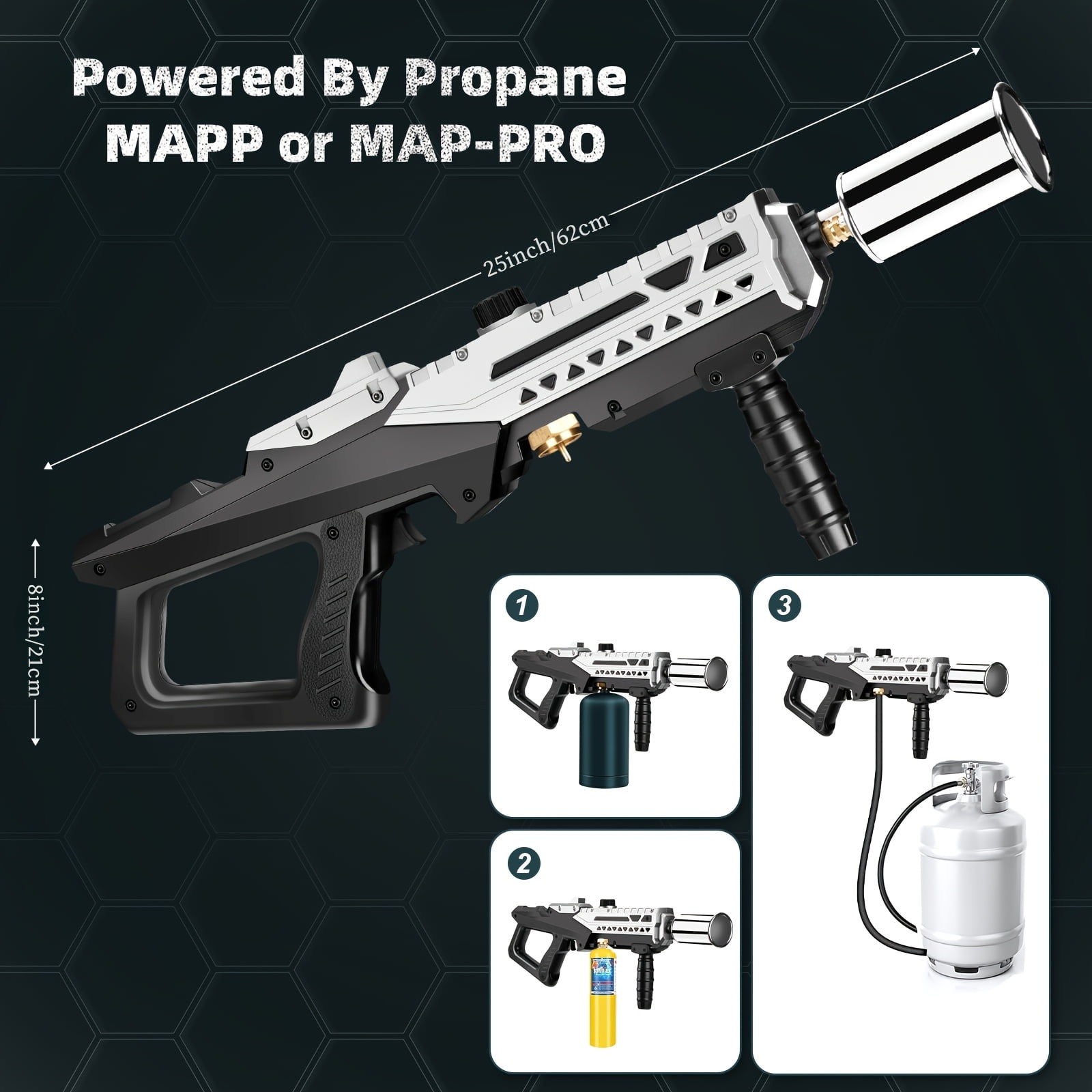 Propane Flamethrower Torch - Adjustable Flame, No Battery, Culinary/DIY ...
