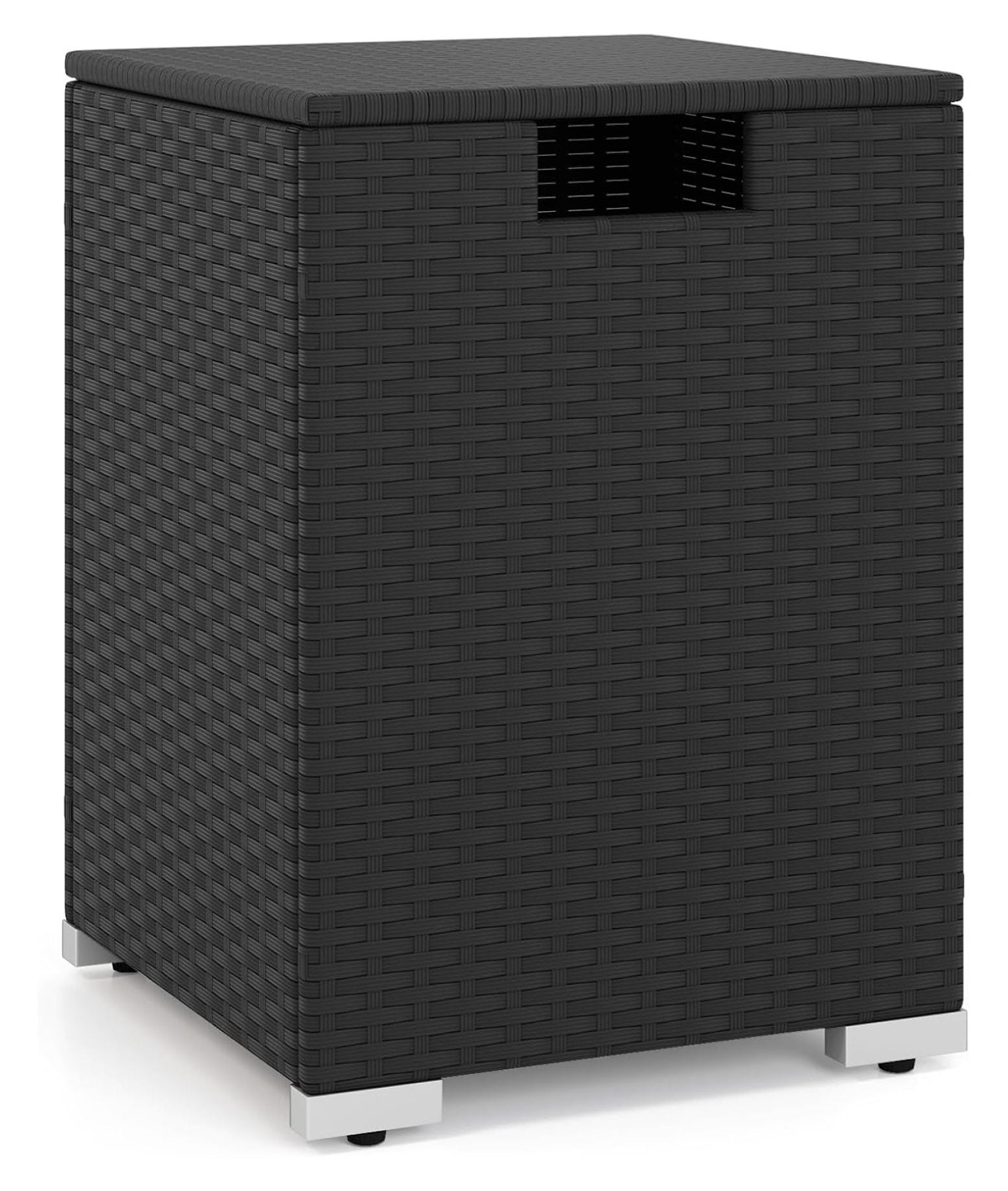 Propane Gas Cover Table, 2-in-1 Rattan Hideaway Propane Gas Table ...