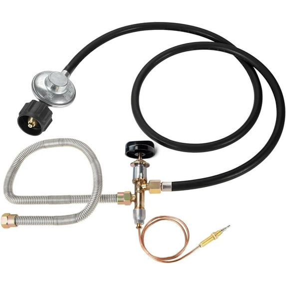 Propane Gas Fire Pit Kit, 5FT Propane Hose with Regulator, Grill ...