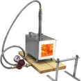 Propane Gas Forge Single Burner - Portable Blacksmithing Forge Kit for ...