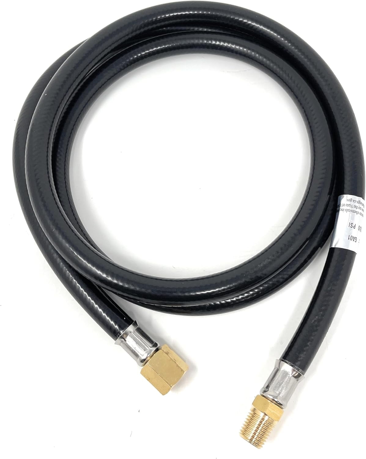 Propane Gas Hose, 5’ LP Rubber High or Low Pressure Air Assembly with ...