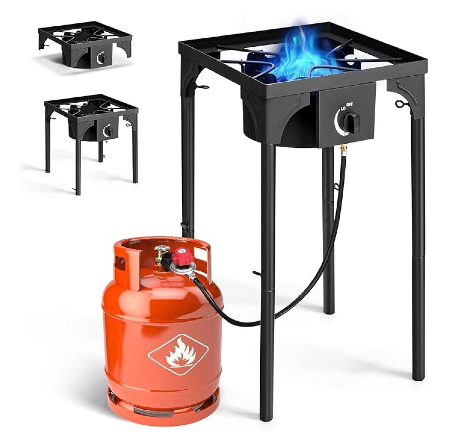 Propane Gas Stove 1 Burner, 75,000 BTU Outdoor Camping Stove, Portable ...