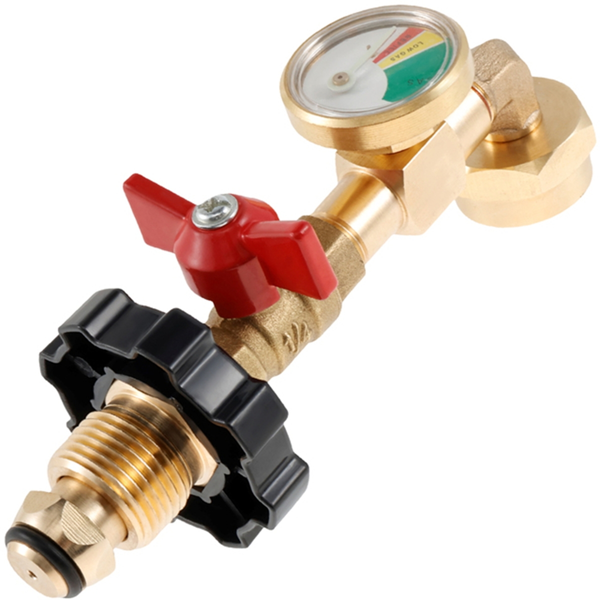 Propane Gas Tank Connector Refill Adapter Gas Pressure Gauge Level ...