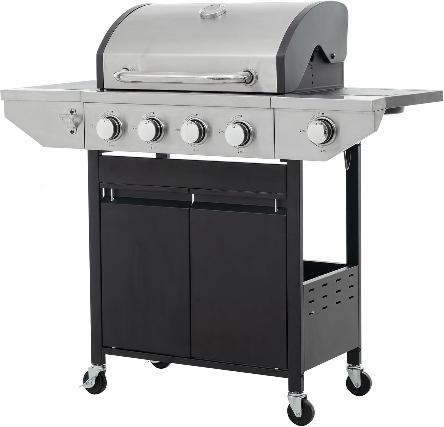 Propane Grill 4 Burner Barbecue Grill Stainless Steel Gas Grill with ...