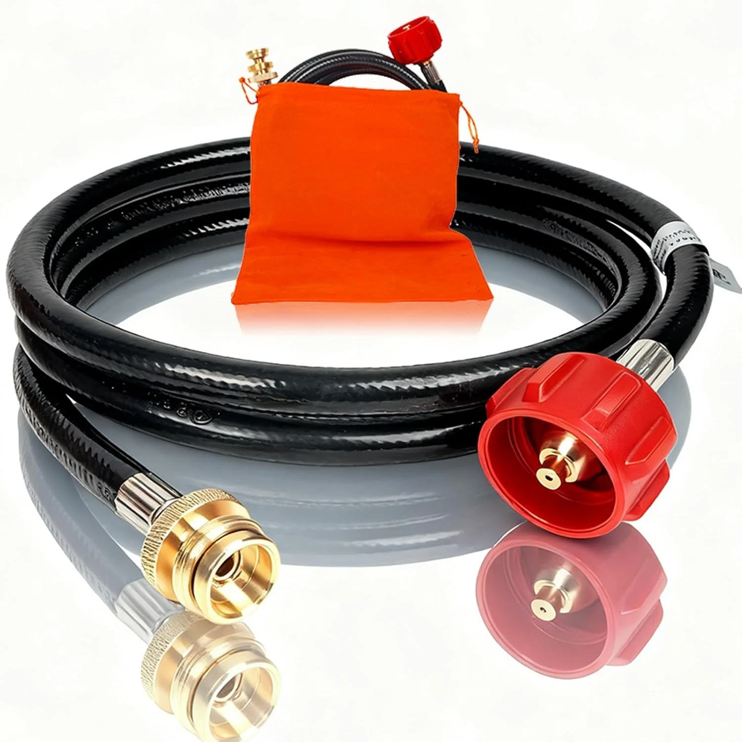 Propane Hose Adapter 1lb to 20lb Converter kit for 5 lb 40 6 6 Ft black ...