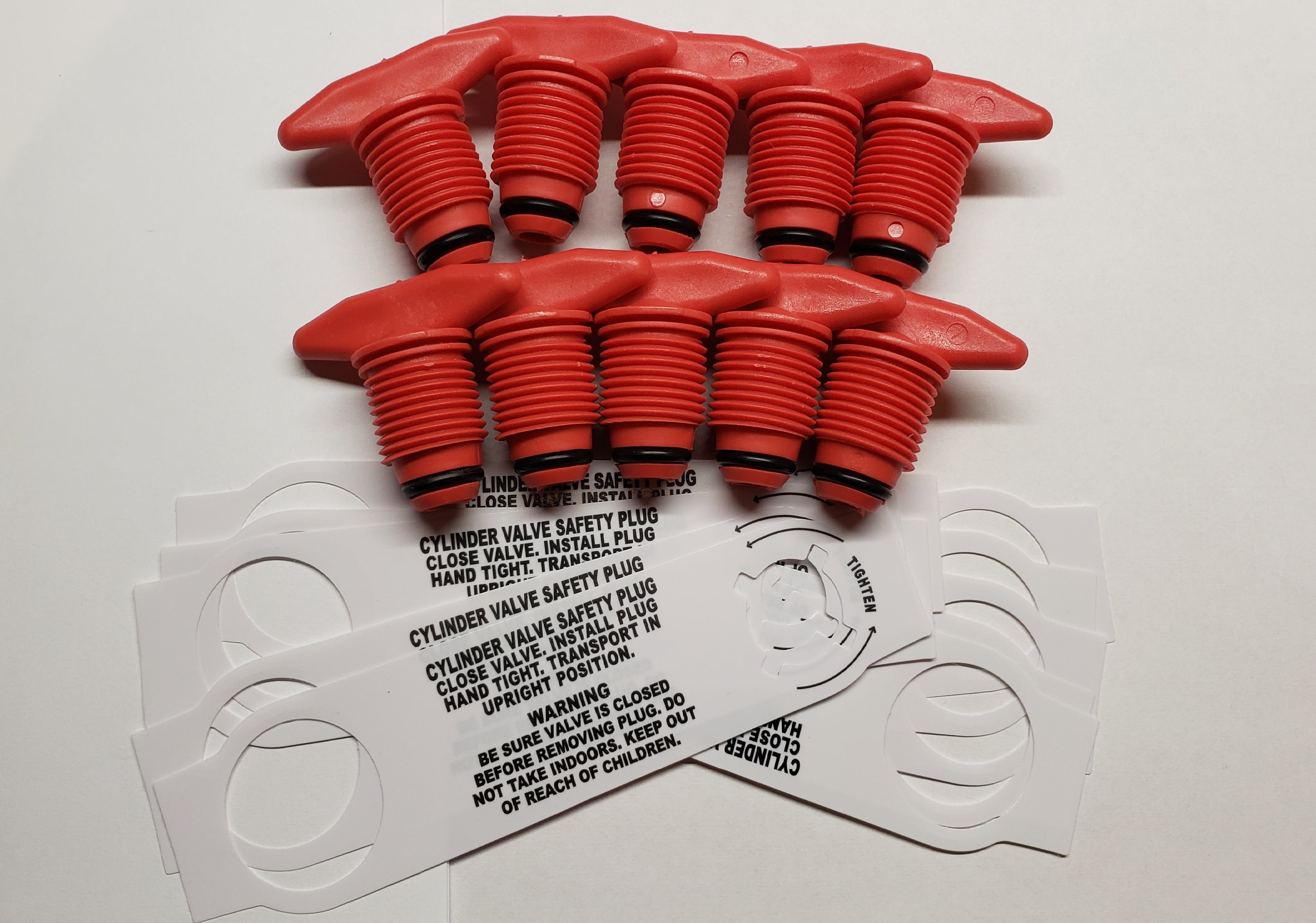 Propane (LP) Tank/Cylinder Valve Safety Plugs, POL with inside, left ...