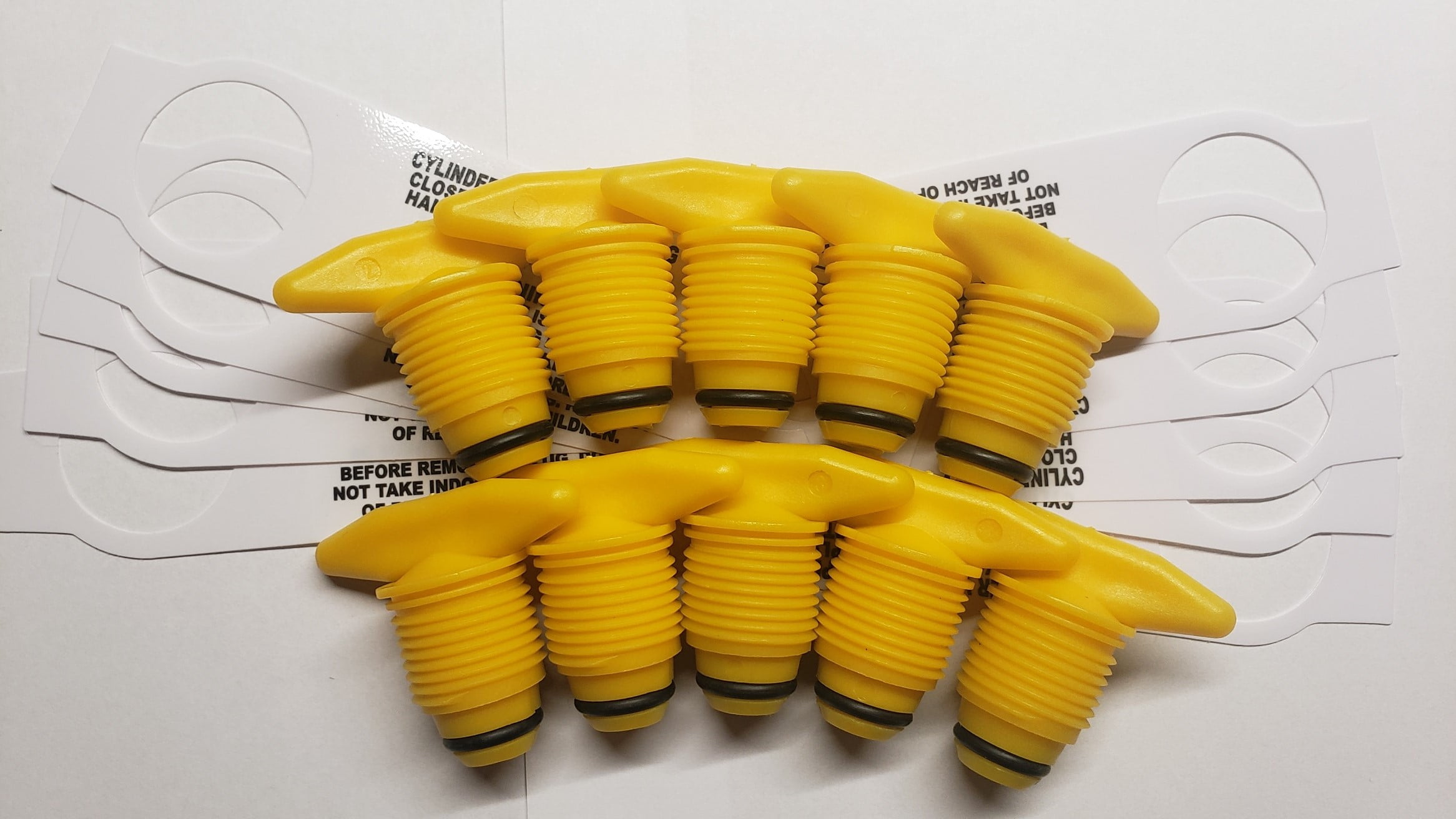 Propane (LP) Tank/Cylinder Valve Safety Plugs, POL with inside, left ...