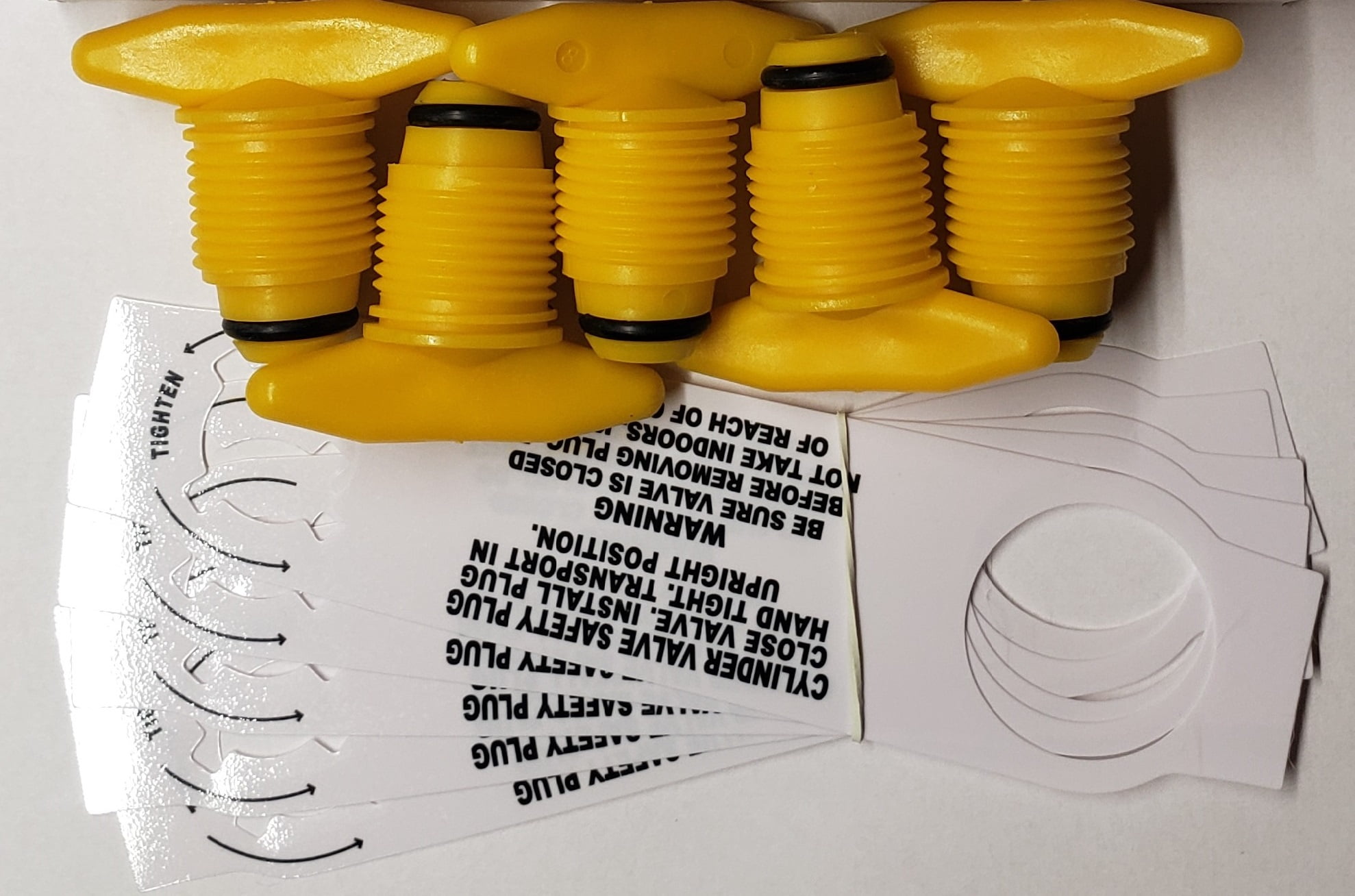 Propane (LP) Tank/Cylinder Valve Safety Plugs, POL with inside, left ...