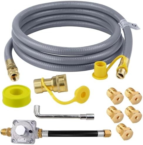 Propane to Natural Gas Conversion Kit for Nexgrill Grills, 10FT 1/2'' Natural Gas Hose and ...