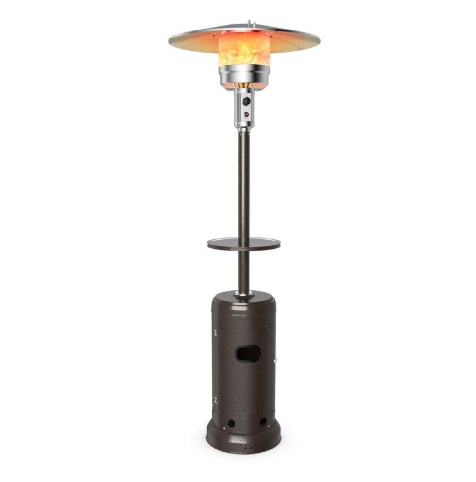 Propane Patio Heater, Outdoor Standing Gas Heater with Table & Wheels ...