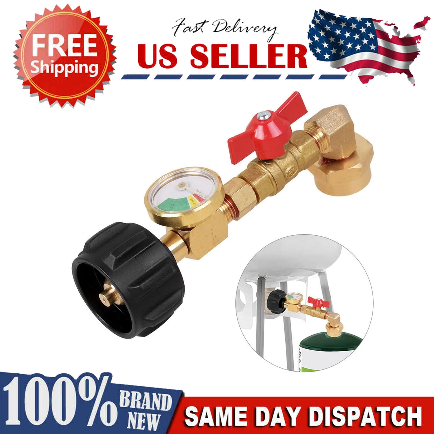 Propane Refill Adapter for 1lb. Tanks, QCC1 Propane Refill Elbow Adapter, Propane Adapter 20lb ...