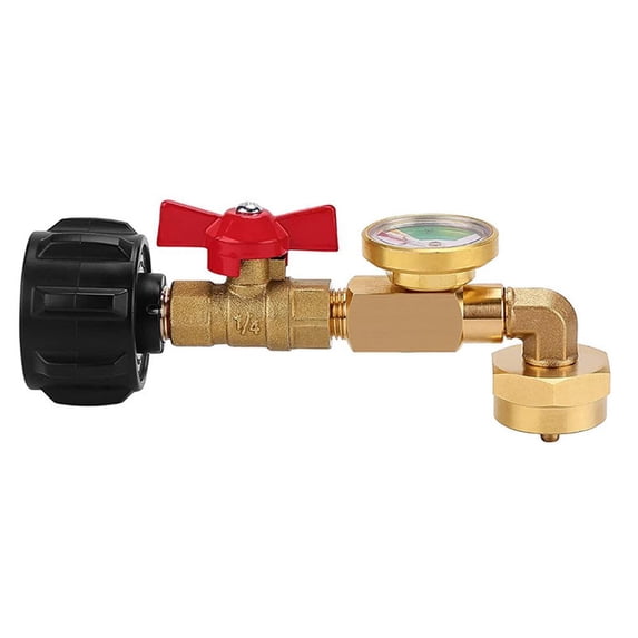 Propane Refill Adapter with Valve and Gauge, Fill 1 Pound Bottles from ...