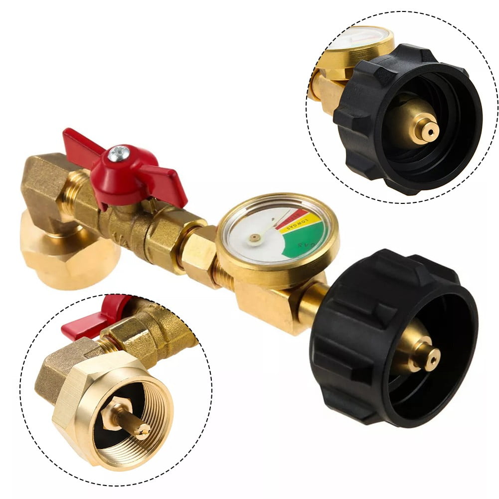 Propane Refill Adapter With Valve And Gauge, Fill 1 Lb Bottles From 5 ...