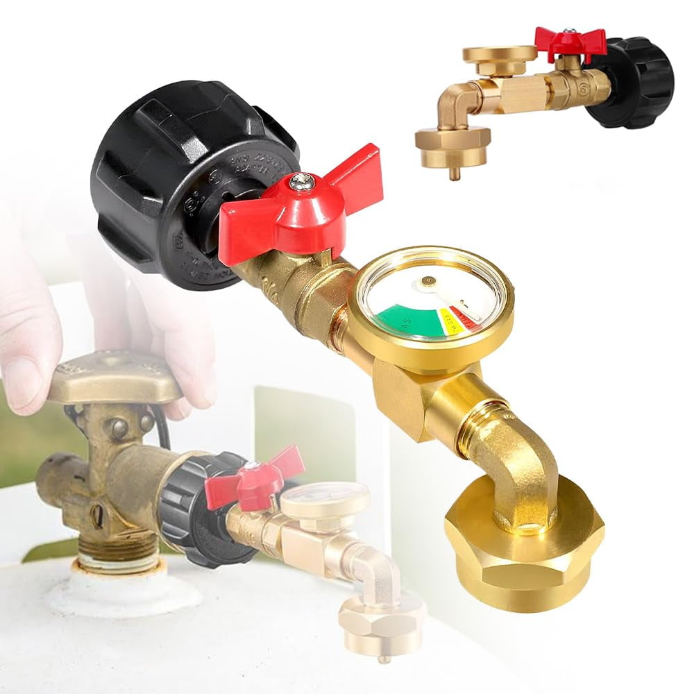 Propane Refill Elbow Adapter with Tank Gauge, 2025 New Universal ...
