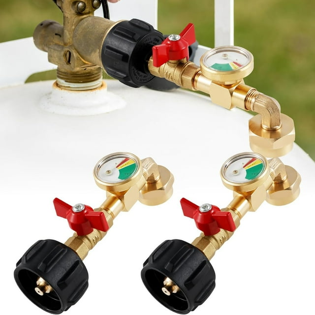 Propane Refill Elbow Adapter with Tank Gauge, 2Pcs Upgraded Propane ...