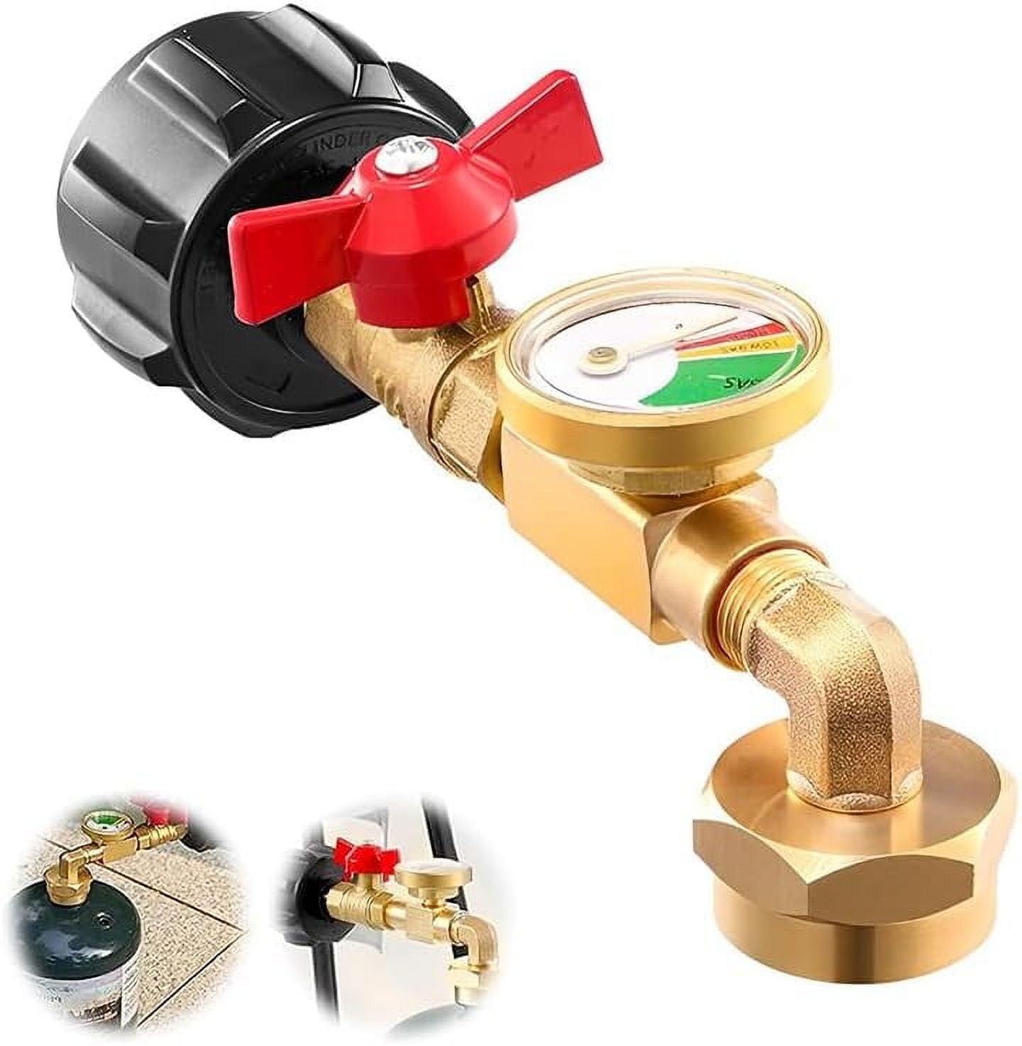 Propane Refill Elbow Adapter with Tank Gauge,Upgraded Propane Refill ...