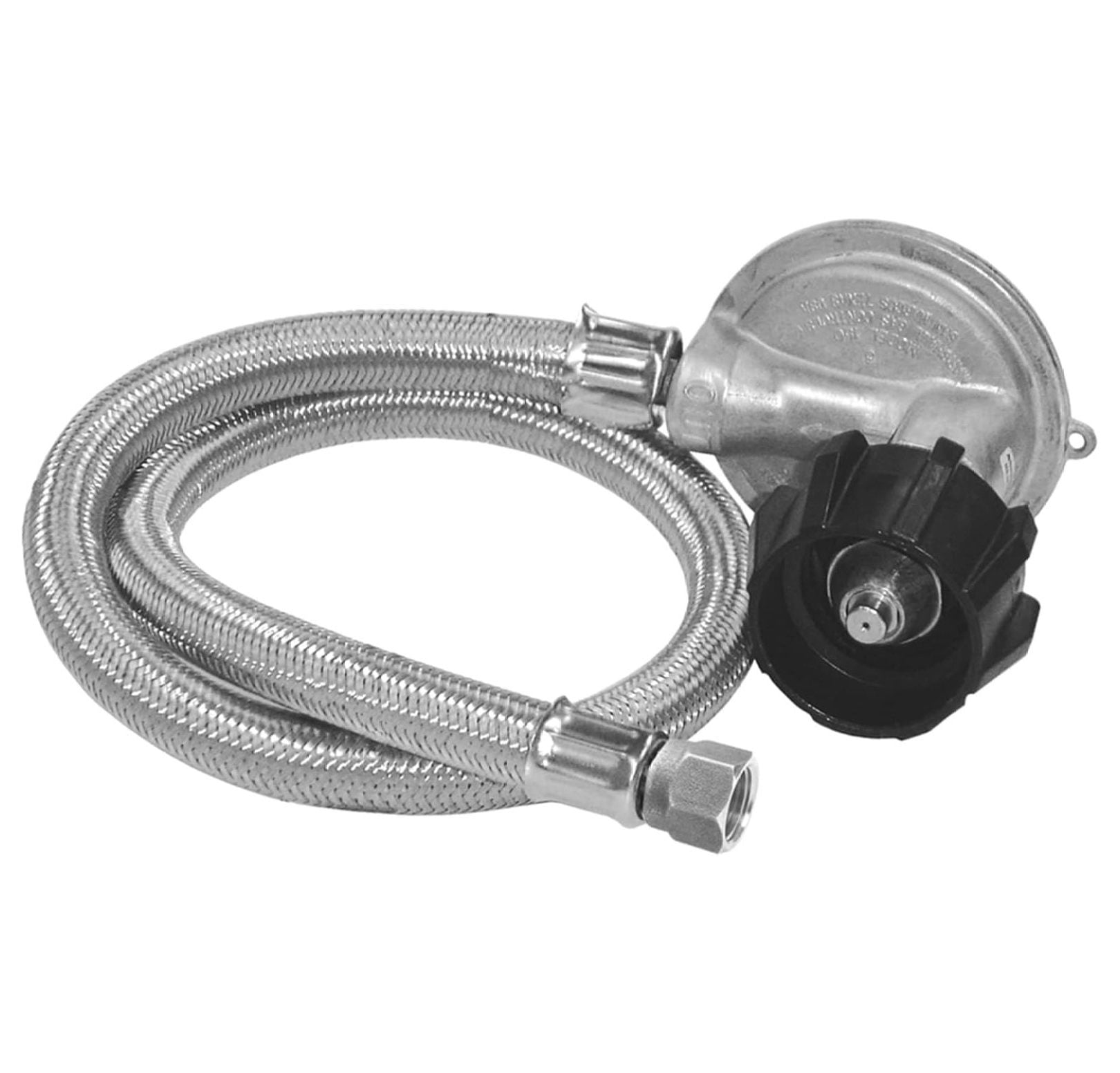 Propane Regulator Hose - 36 Inch Stainless Steel Braided LPG Hose with 1 PSI Low Pressure ...