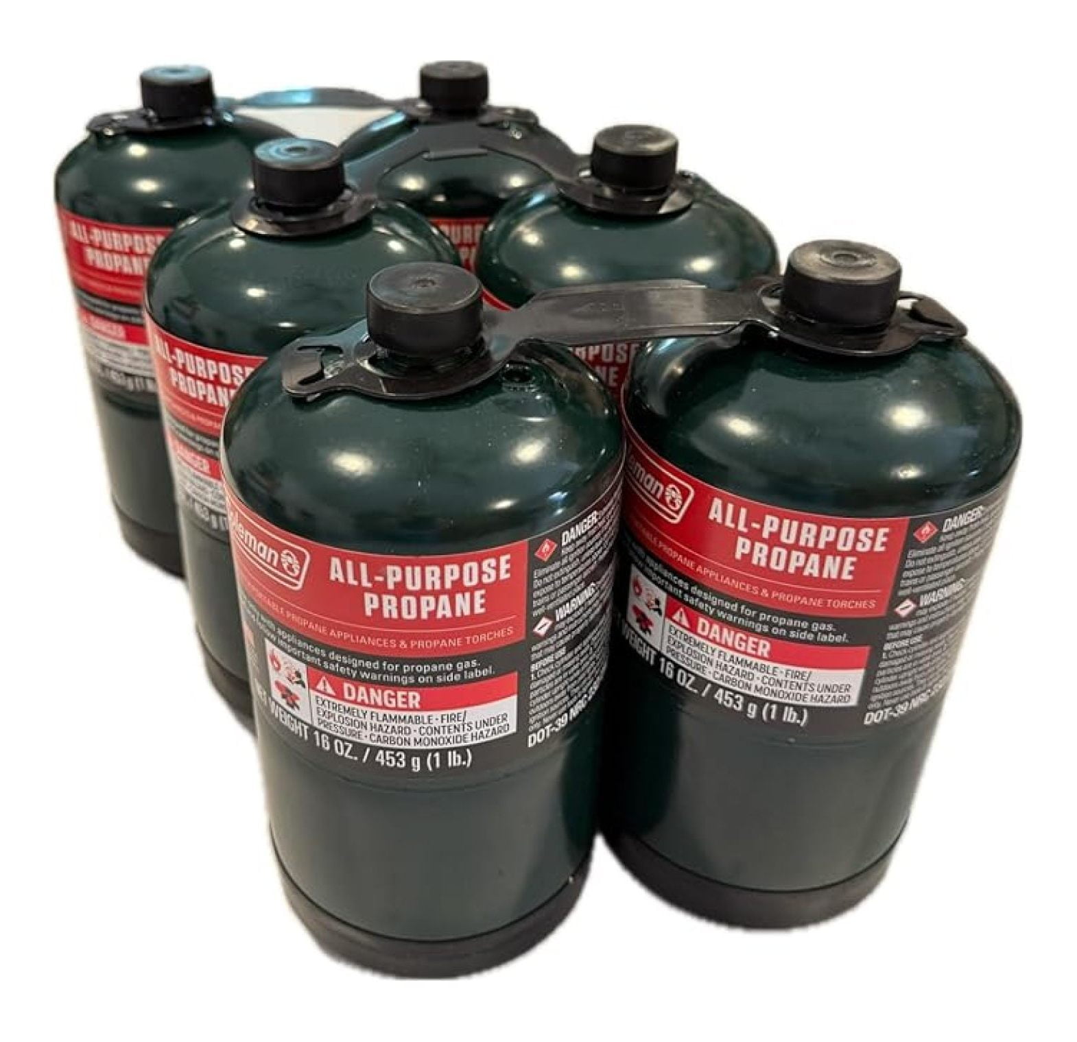 Propane Replacement Fuel Cylinders Camping- 16 Oz (6 Pack) Factory Pre ...