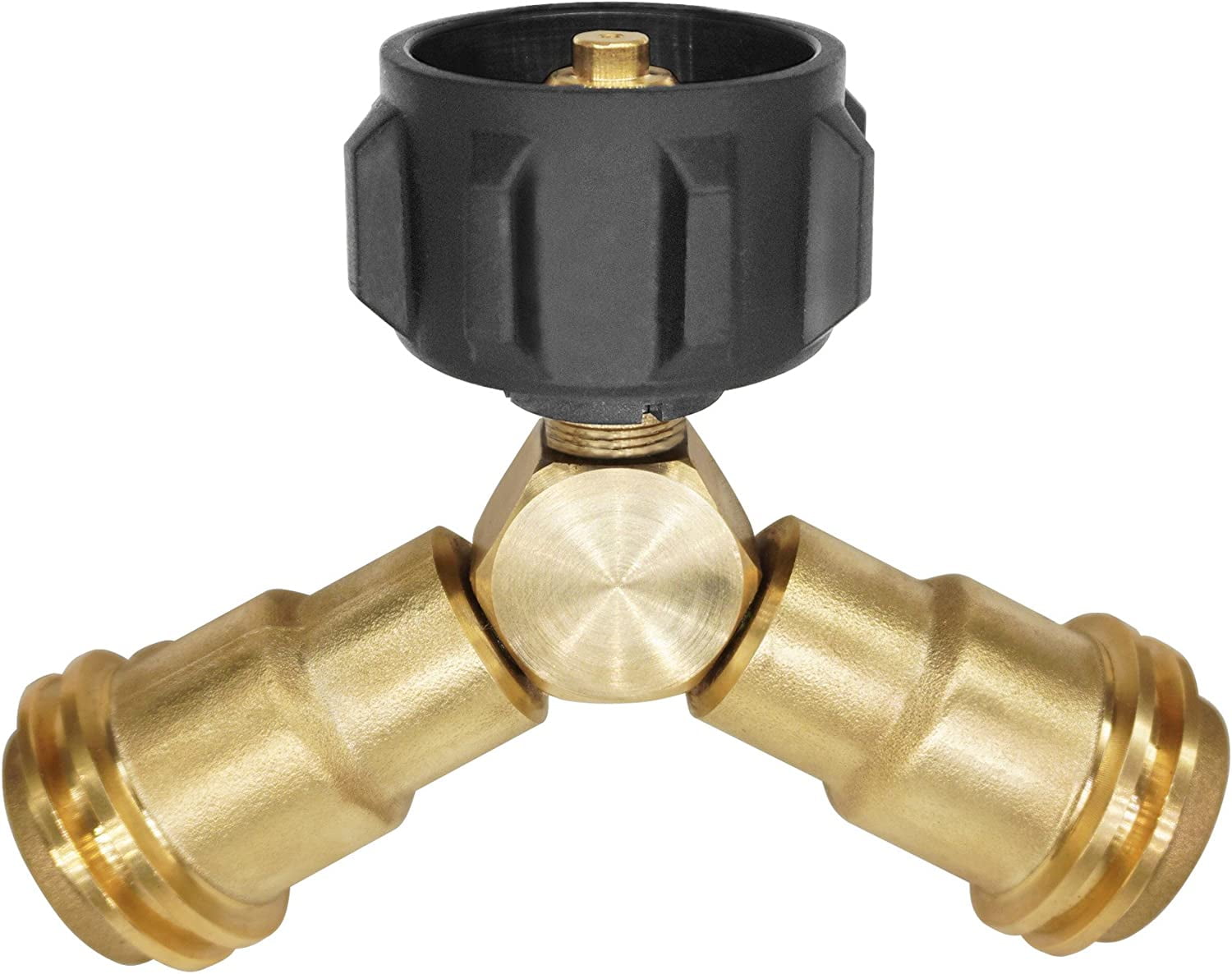 Propane Splitter, Propane Tank Y Splitter Adapter with Valves, 2 Way LP ...