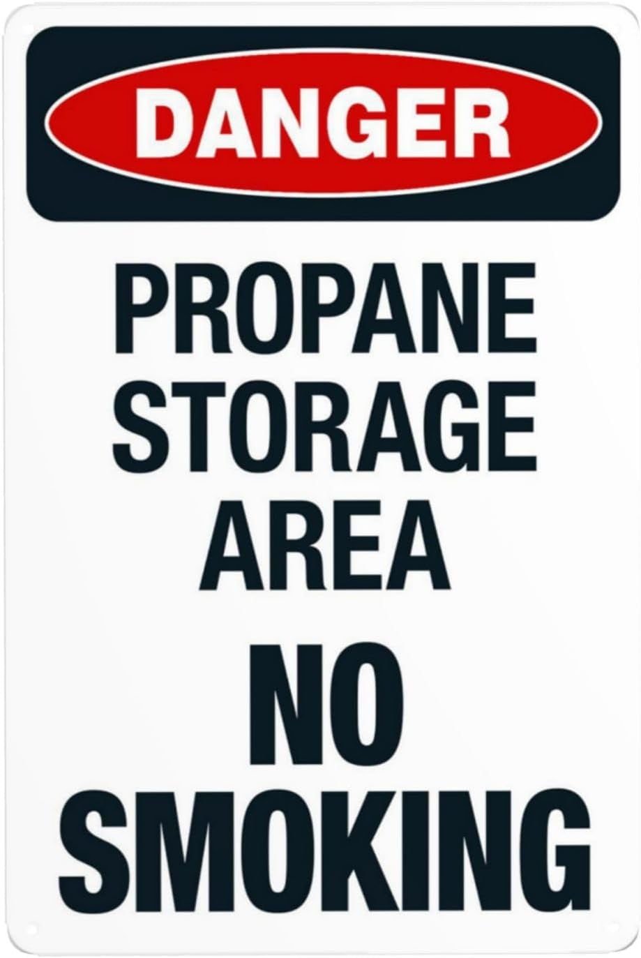 Propane Storage Area No Smoking Metal Warning Sign, Caution Security ...