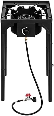 Propane Stove, High Pressure Outdoor Stove with 0-20 PSI Adjustable Regulator and 4ft Hose ...