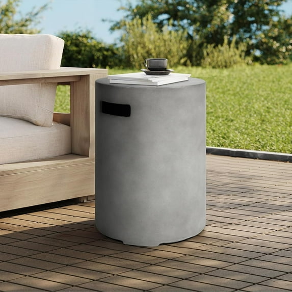 Propane Tank Cover Table 16"x16"x20"H Round Propane Tank Storage ...