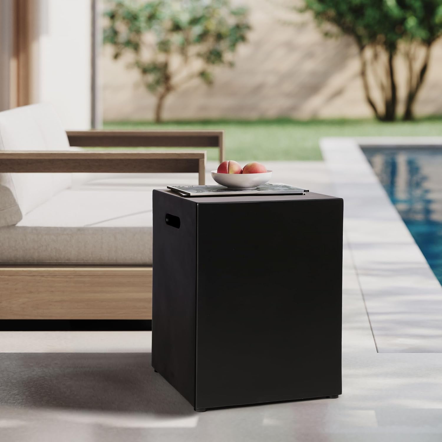 Propane Tank Cover Table 16"x16"x20"H Square Propane Tank Storage ...