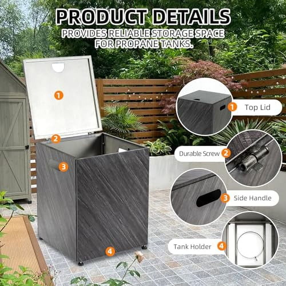 Propane Tank Cover Table, 20 LB Propane Tank Hideaway Table with Side ...