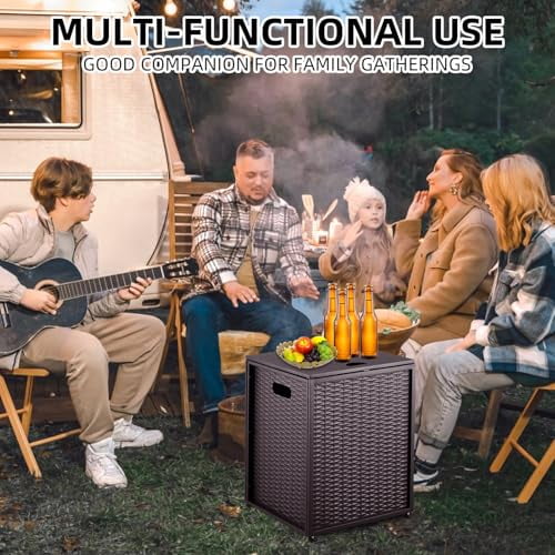 Propane Tank Cover Table, 20 LB Propane Tank Hideaway Table with Side ...