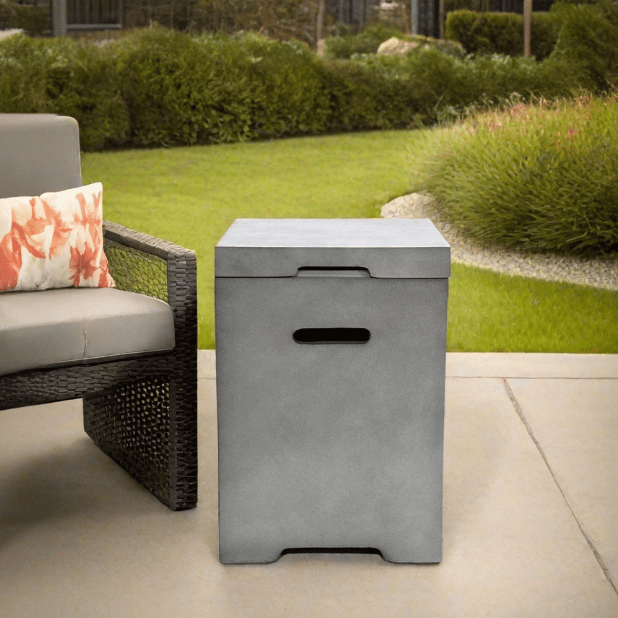 Propane Tank Cover Table, 20 LB Propane Tank Storage Box with Side ...