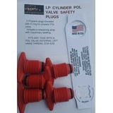 Propane Tank/Cylinder POL Valve Safety Plugs, Plastic with O-ring ; 5 ...