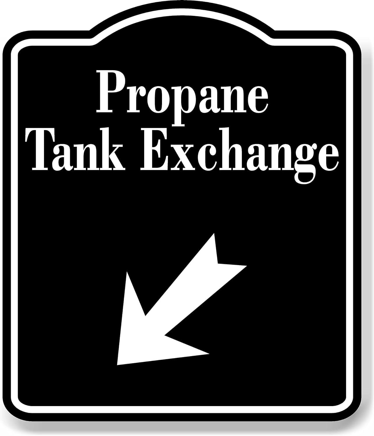 Propane_Tank_Exchange_45_Degree_Down_Left_Arrow_BLACK Aluminum ...