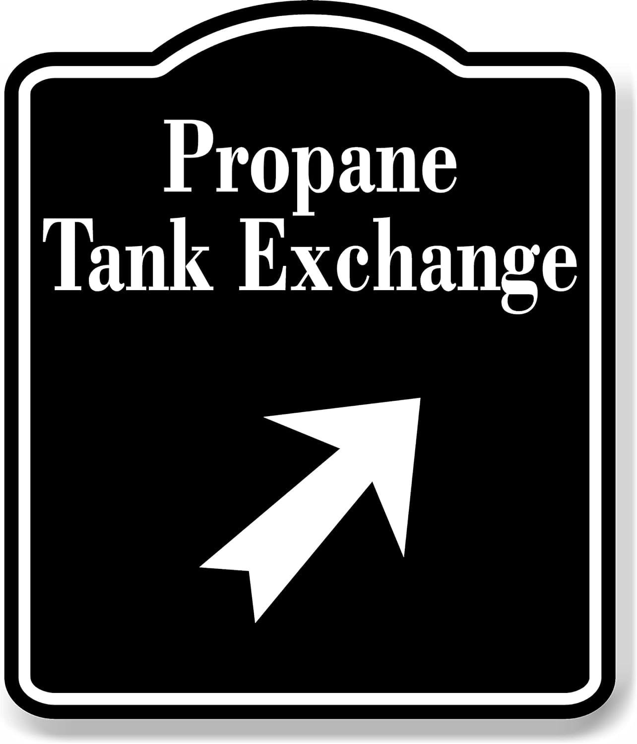 Propane_Tank_Exchange_45_Degree_Up_Right_Arrow_BLACK Aluminum Composite ...