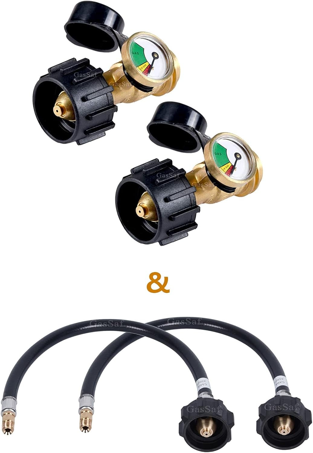 Propane Tank Gas Gauge Leak Detector and RV Pigtail Propane Hose ...