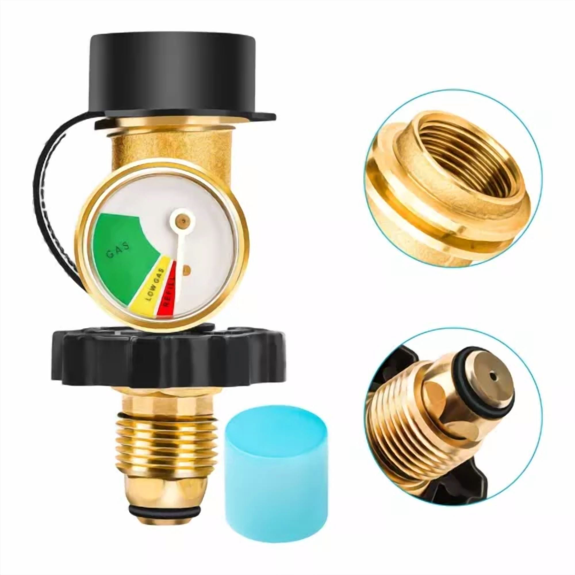Propane Tank Gauge Adapter Rv Pressure Brass Gas Level Meter Grill Bbq ...
