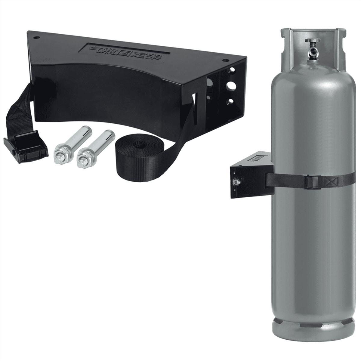 Propane Tank Holder Gas Cylinder Wall Mounted Bracket Gas Cylinder ...