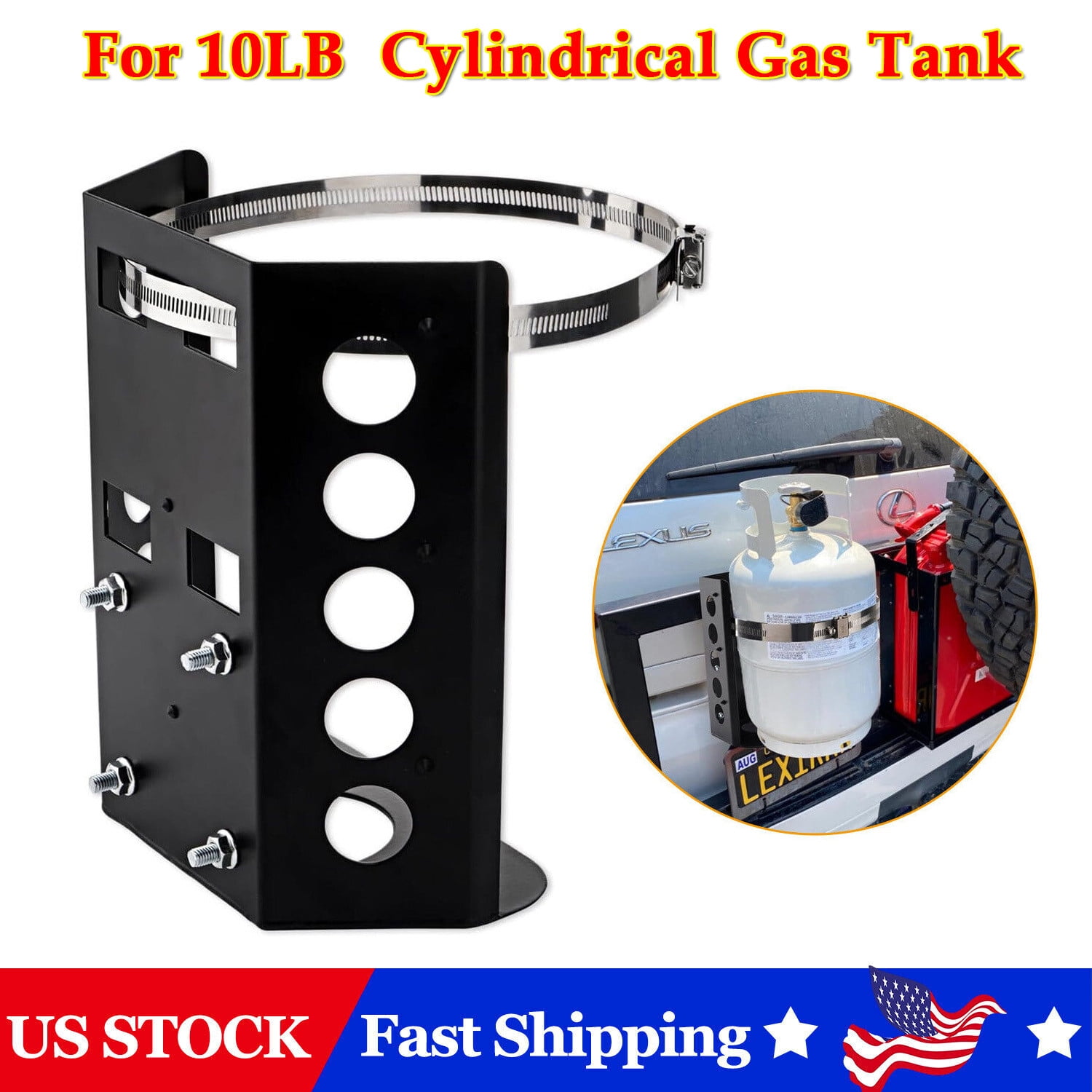 Propane Tank Mount for 10LB Bottle 9 in Diameter, Propane Tank Holder ...
