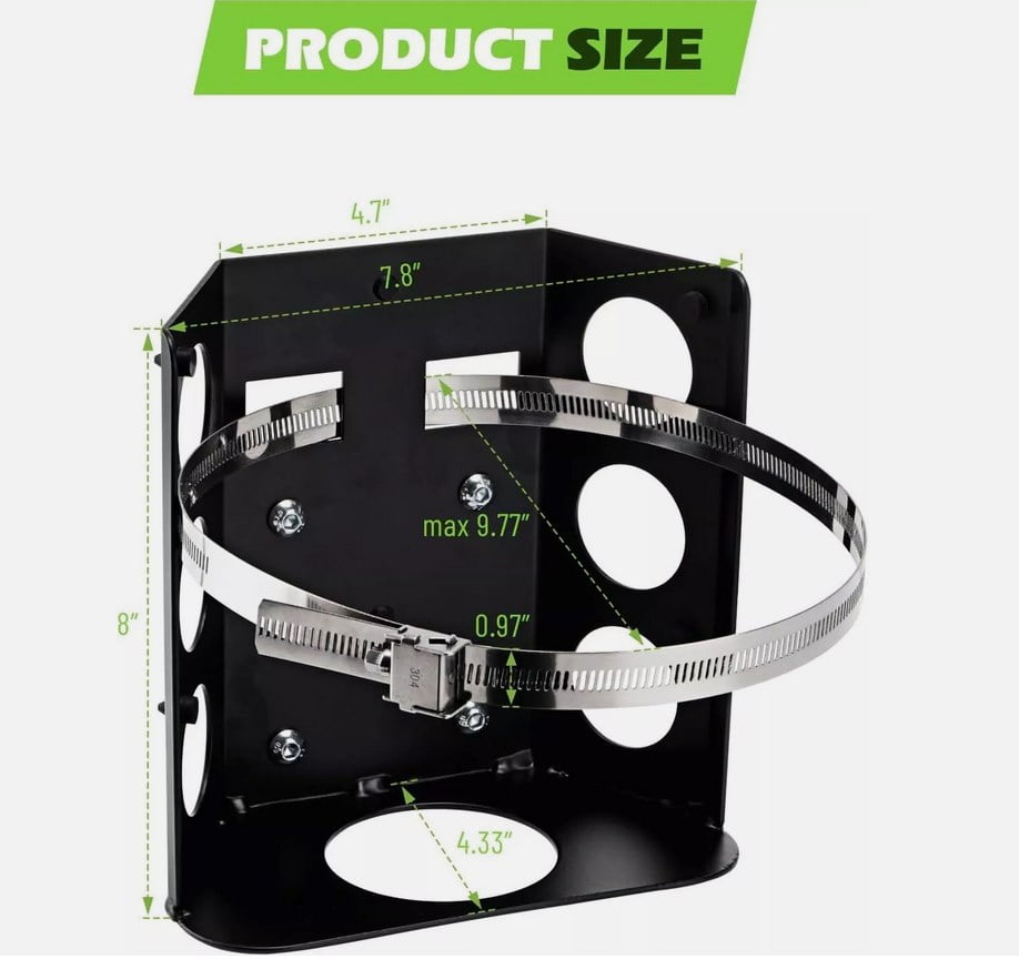 Propane Tank Mount for 5LB Bottle 8 in Diameter, Propane Tank Holder ...