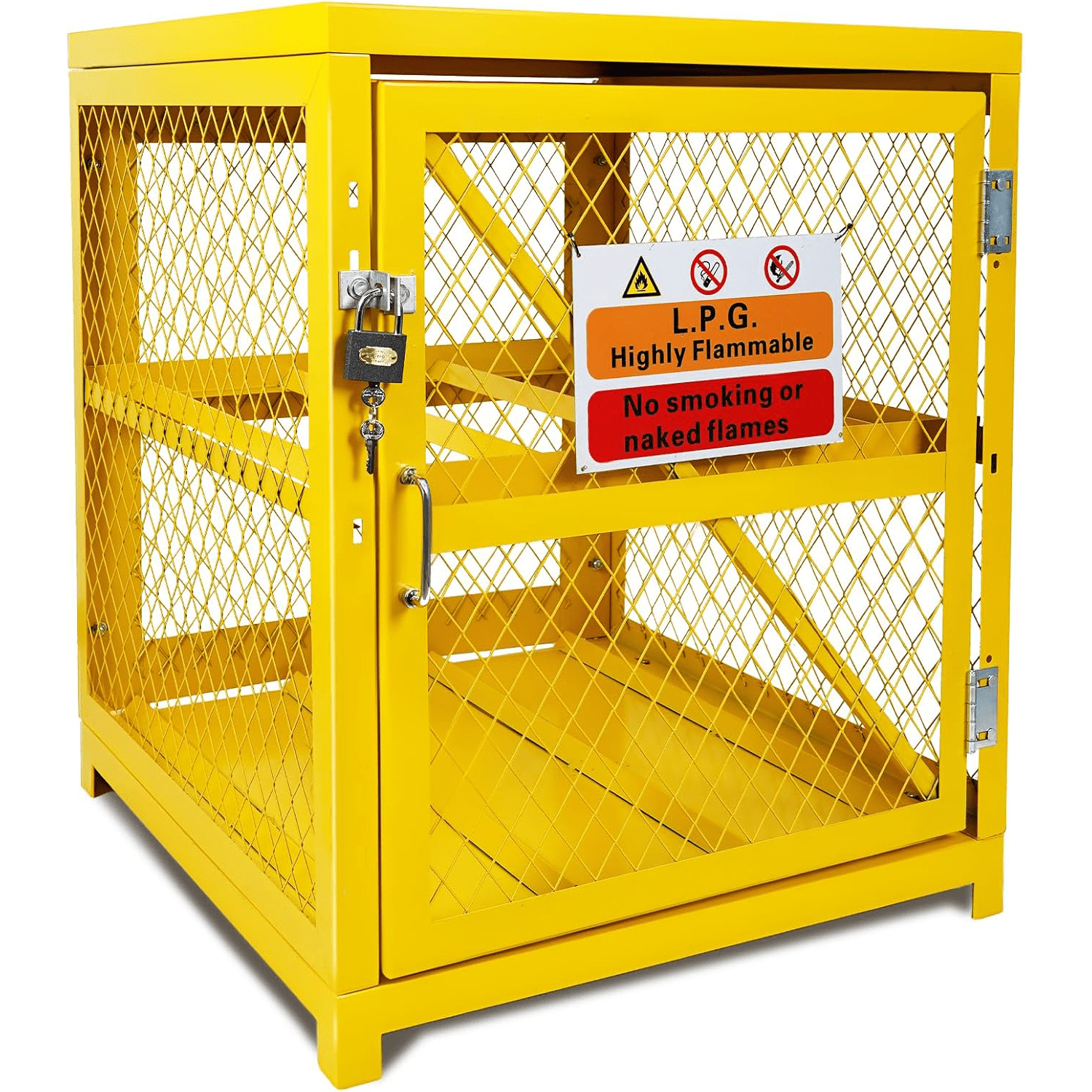 Propane Tank Storage Box, Propane Storage Cage, 2 Tier Gas Cylinder ...