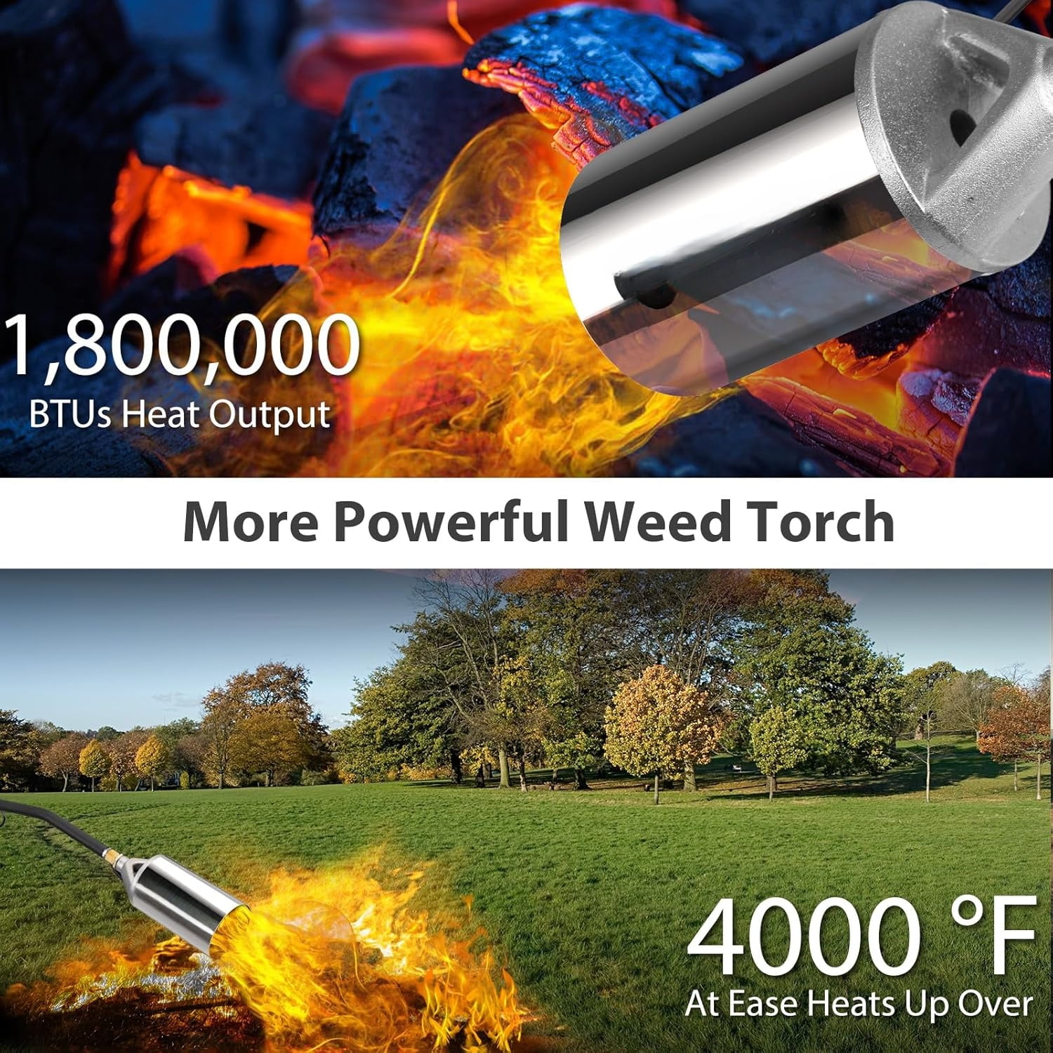 Propane Torch Burner Weed Torch High Output with Hose,Heavy Duty Blow ...