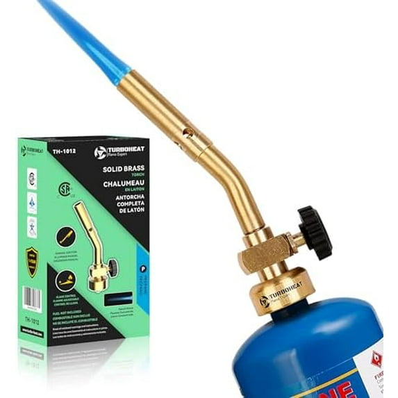 Propane Torch Head Solid Brass Mini Soldering Torch Gun with Precise ...