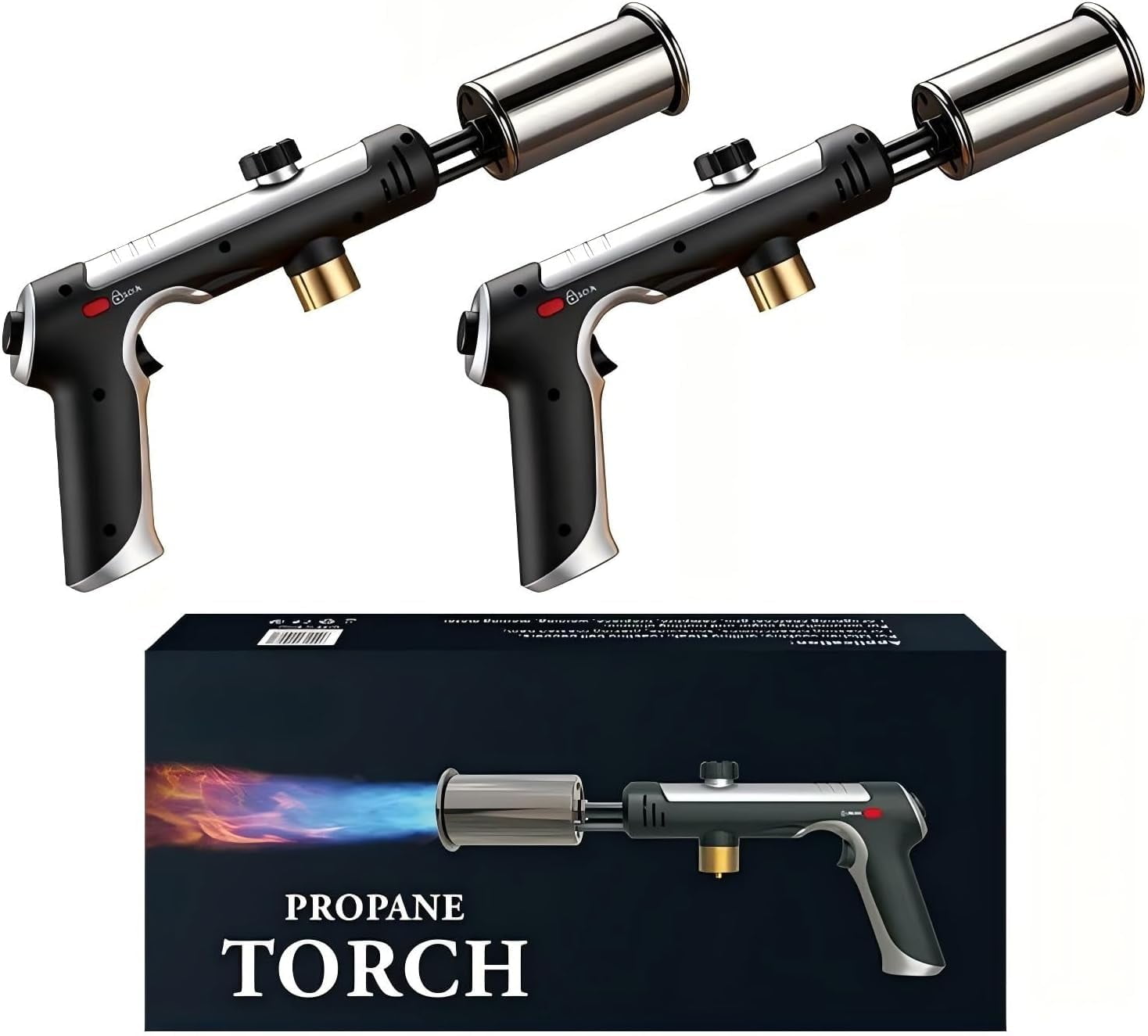 Propane Torch, Stainless Steel Torch Lighter, 3272°F Propane Torch Gun ...