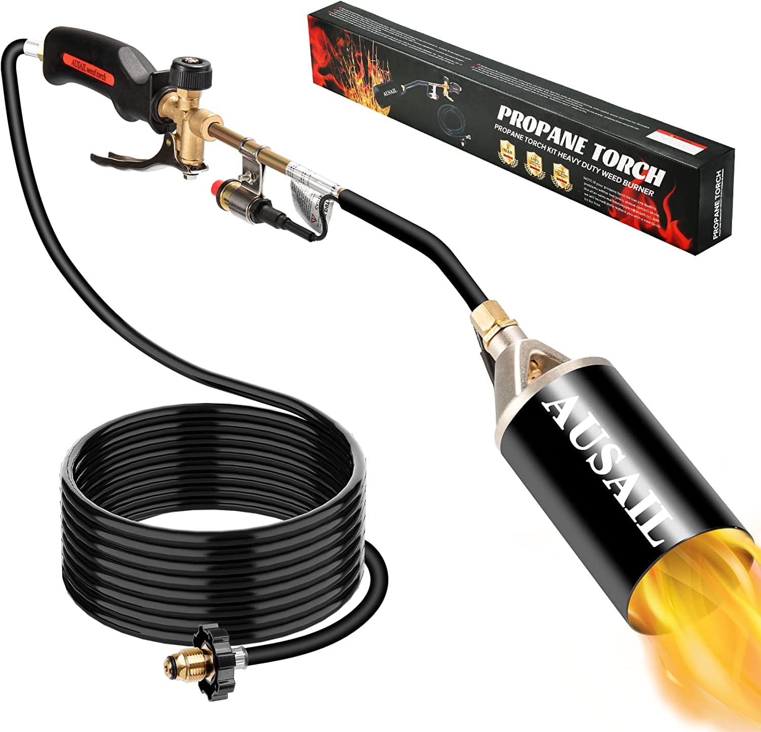Propane Torch Weed Burner,Blow Torch,Heavy Duty,High Output 1,200,000 ...