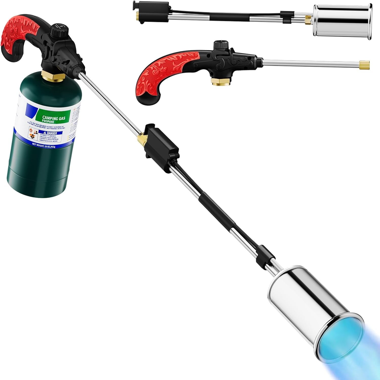 Propane Torch Weed Burner, High Outpu Weed Torch Flamethrower, Detachable Long Arm Heavy Duty ...
