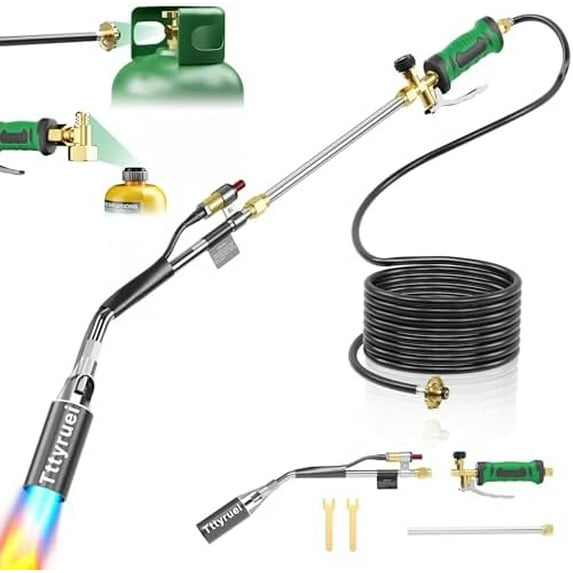 Propane Torch Weed Burner Kit, Blow Torch High Output with 10FT Hose ...