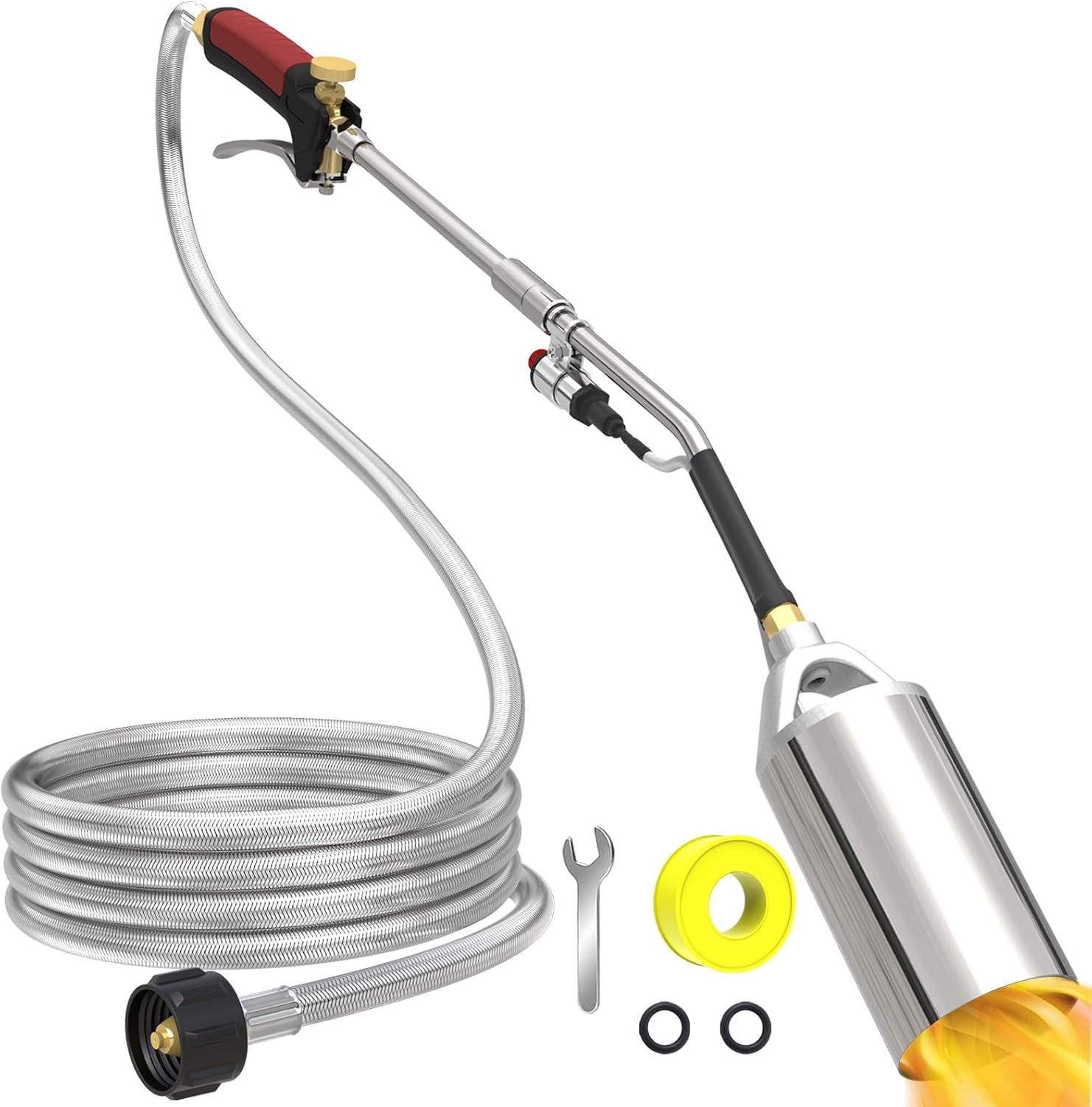 Propane Torch Weed Burner Kit, High Output 1,800,000 BTU with 10FT ...