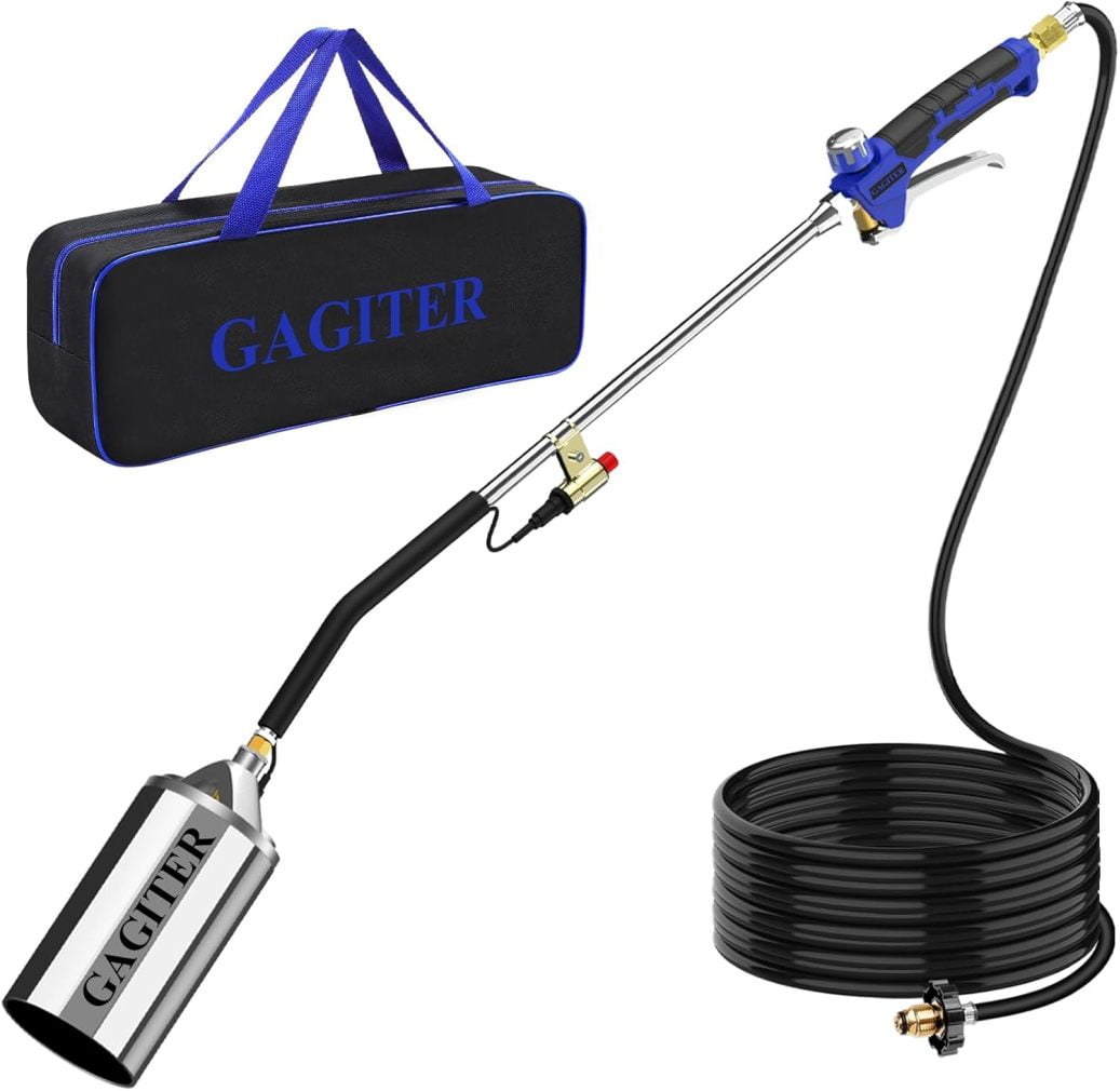 Propane Torch Weed Burner Kit,High Output 2,400,000 BTU with Storage ...
