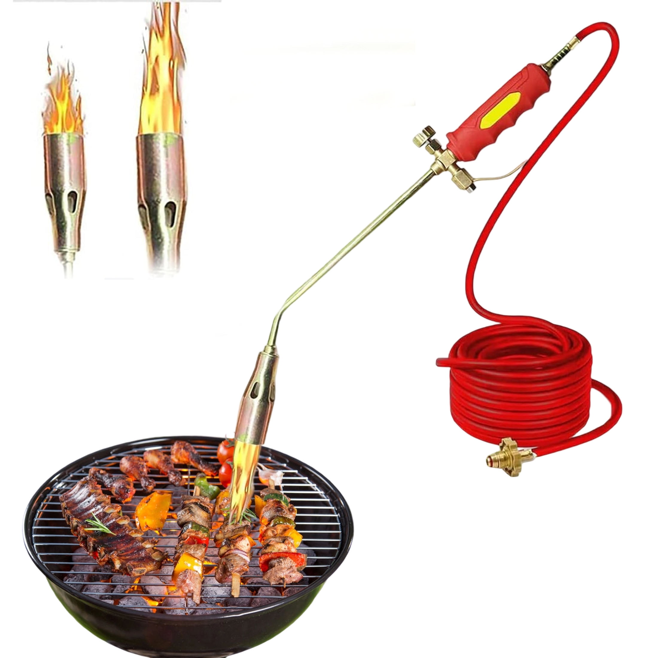 Propane Torch Weed Burner Kit - High-Output Torch Gun with Hose ...