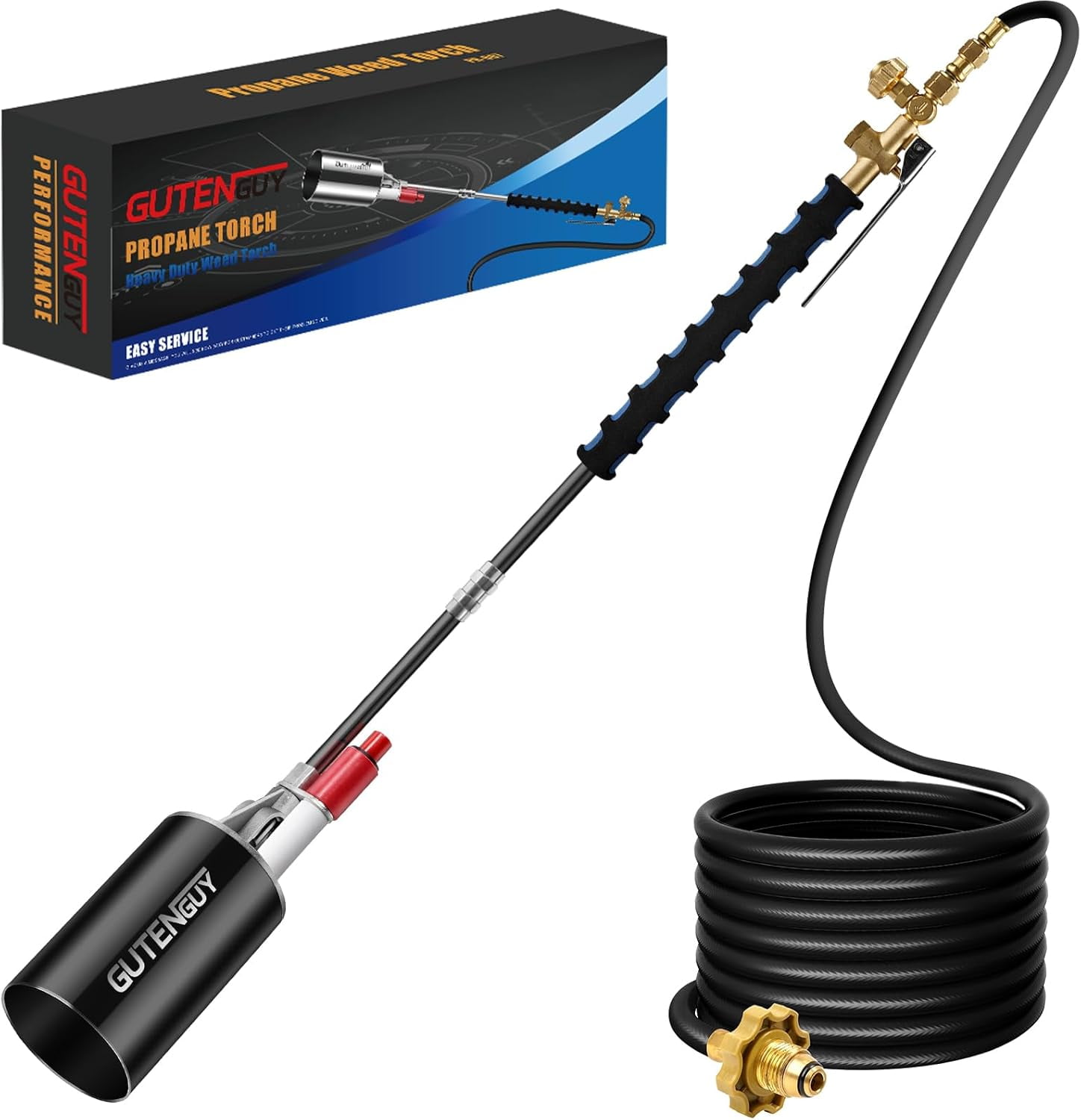 Propane Torch Weed Burner Kit, Self-igniting Flamethrower with 10FT Hose, Heavy Duty Blow Torch ...